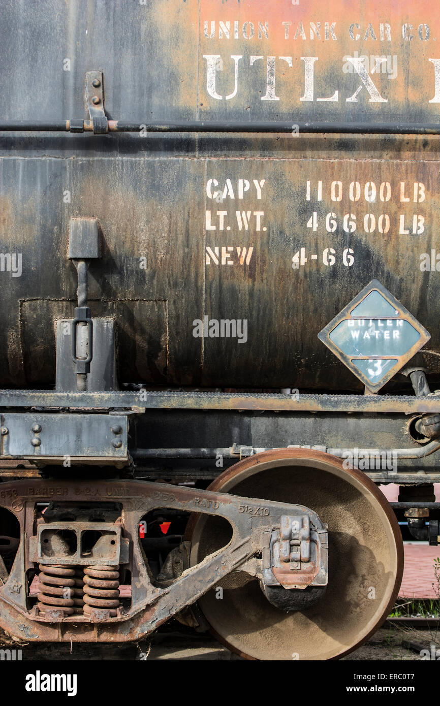 An old, rustic train car, Orange Empire Train Museum, Perris ...