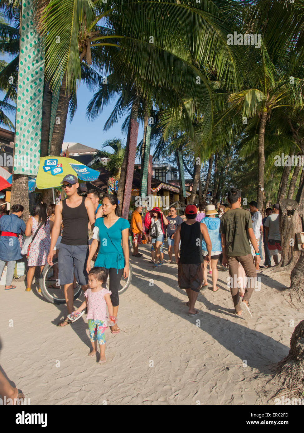 Tourists on the beach in Boracay, Philippines Stock Photo - Alamy