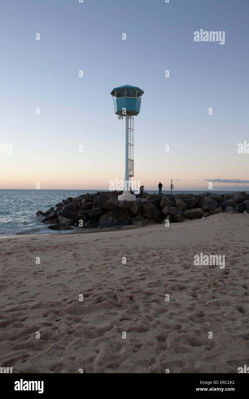 Life guard lookout tower on City Beach, Perth, Western Australia Stock ...