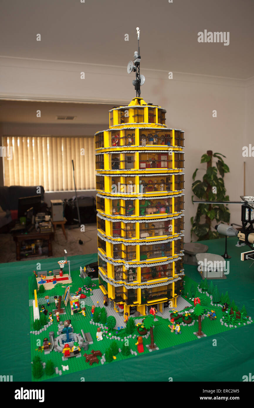 Skyscraper model inside Braith's home Stock Photo - Alamy