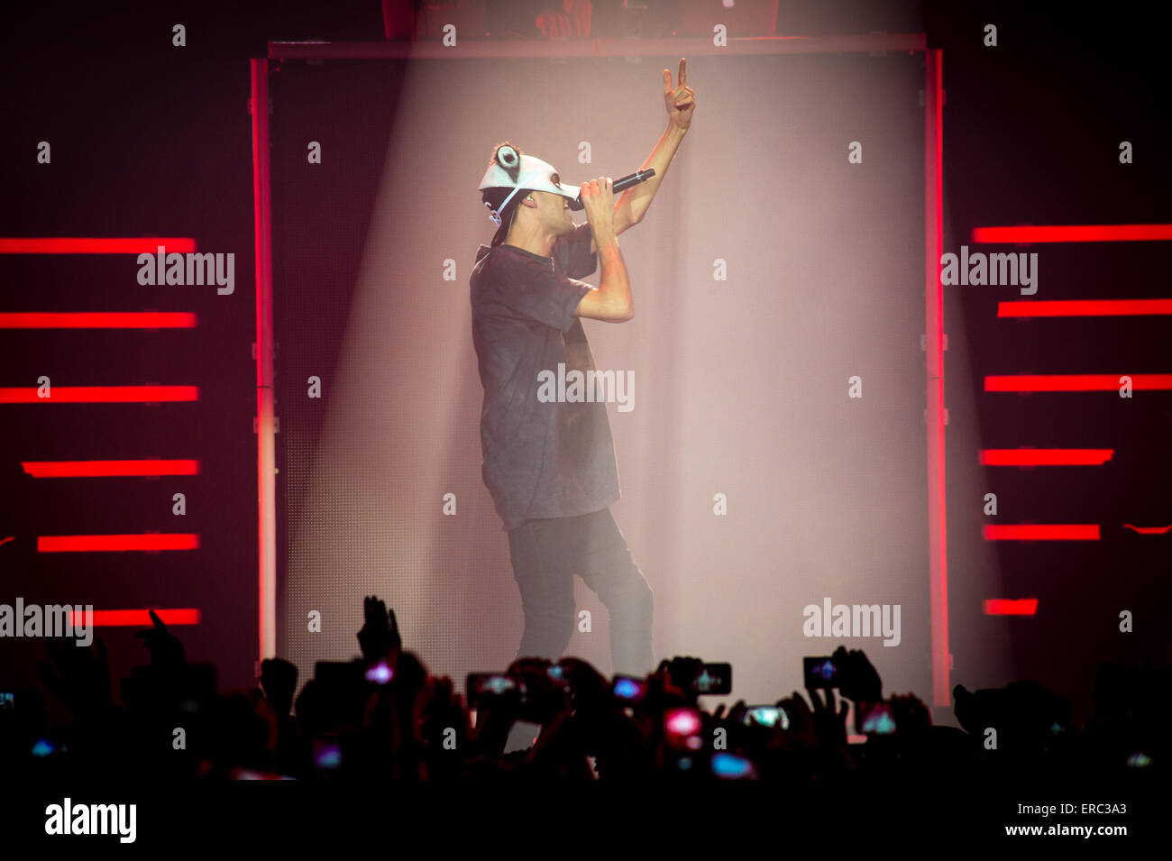 German rapper Cro performing live at TUI Arena as part of his Mello ...