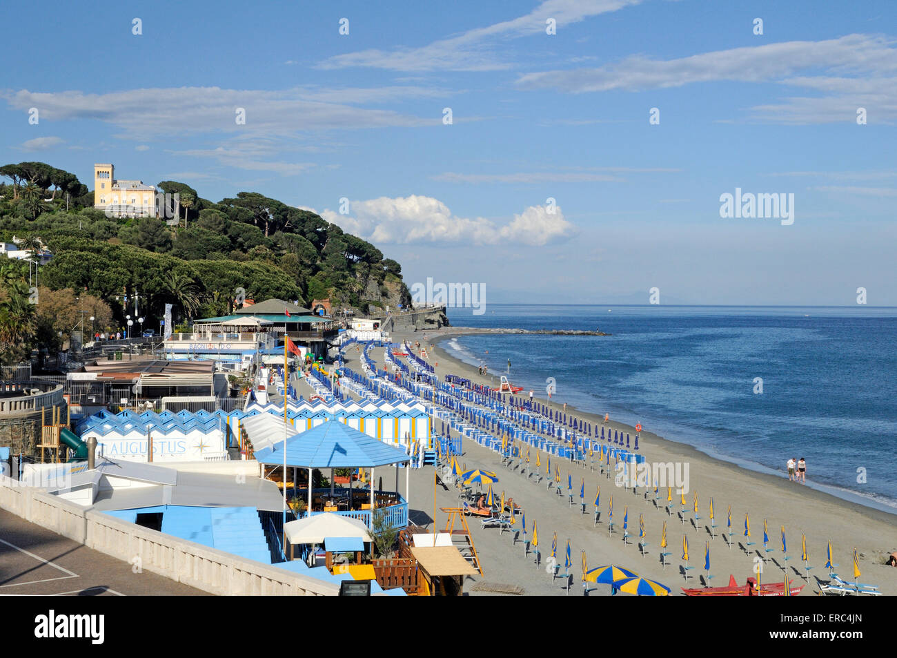 The beach of Celle Ligure, Italy Stock Photo - Alamy