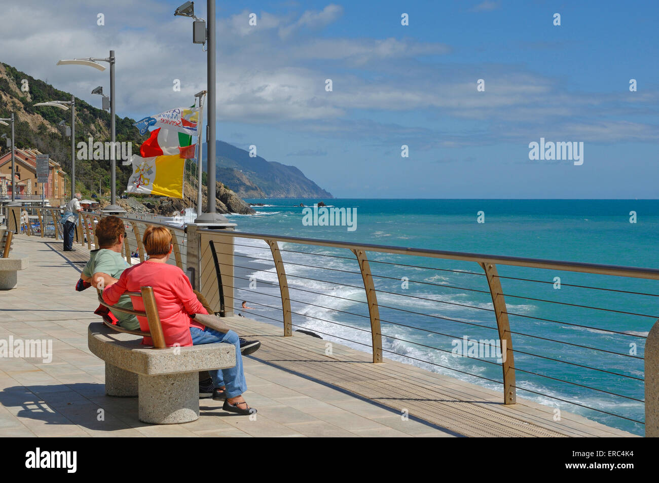 the promenade of Deiva Marina, Liguria Stock Photo - Alamy