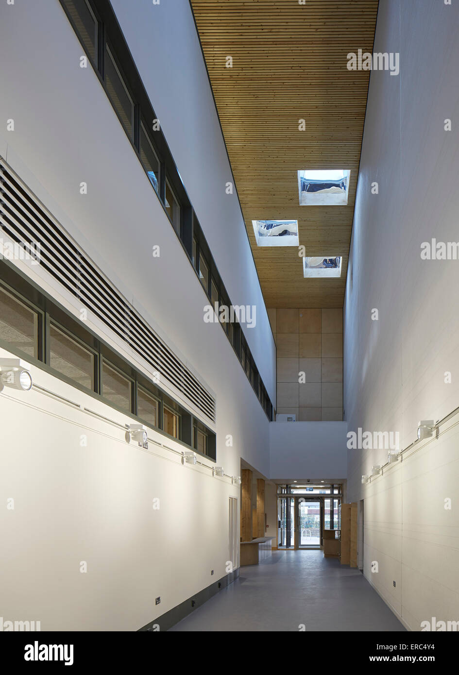 Entrance and reception corridor with skylights. Herefordshire Archives ...