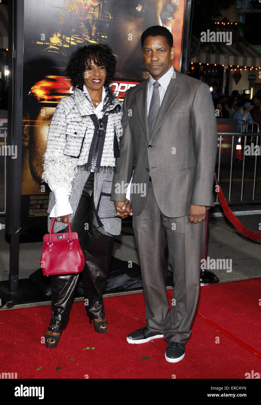Pauletta Pearson and Denzel Washington Stock Photo - Alamy