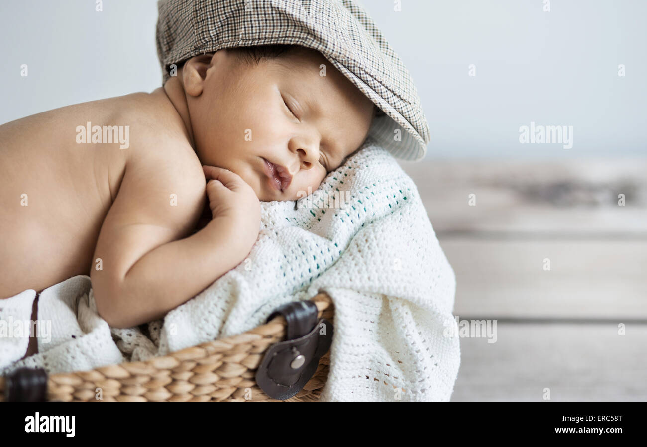 Closeup portrait of a sleeping child Stock Photo - Alamy