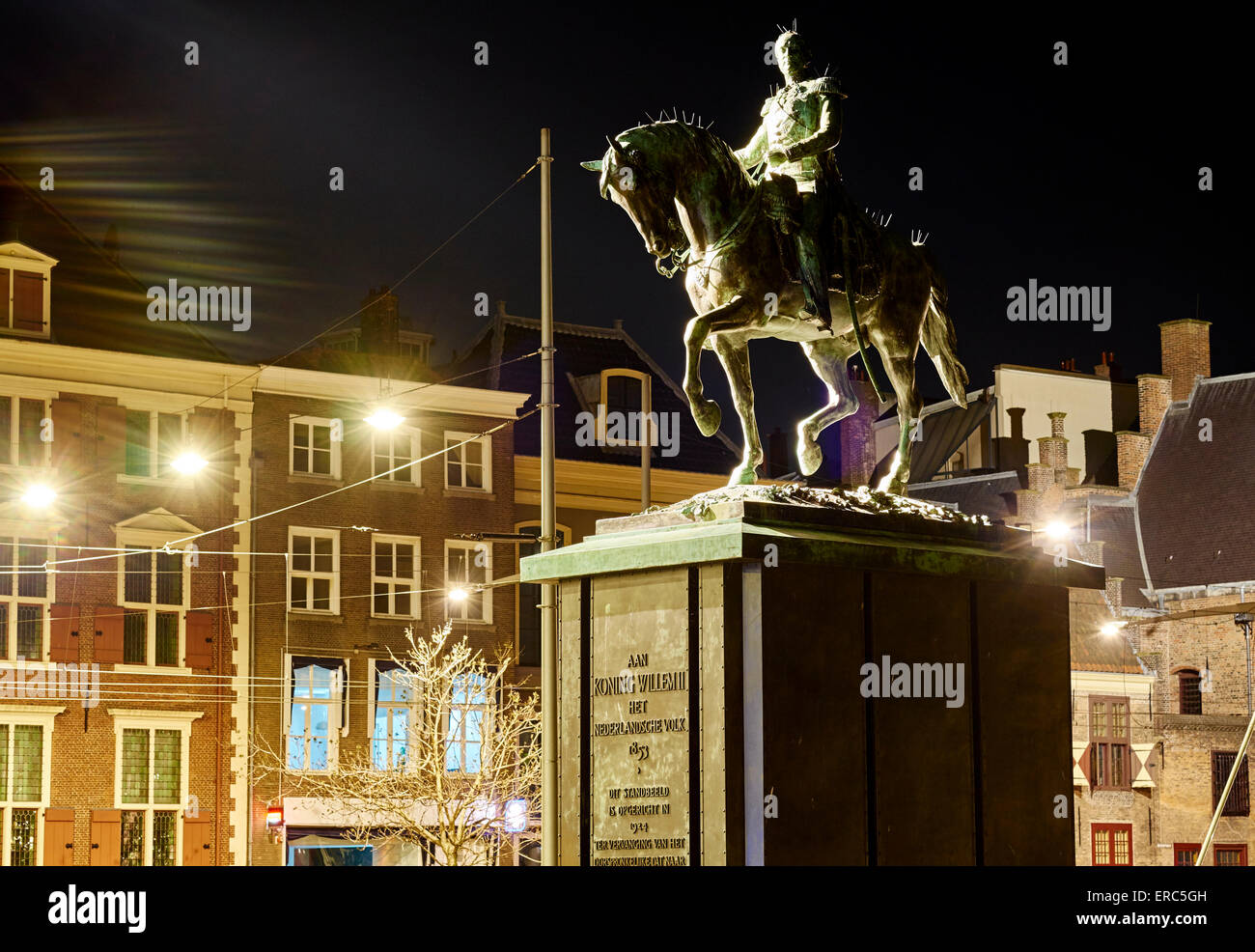Statue of king William II near the Binnenhof in The Hague, The ...