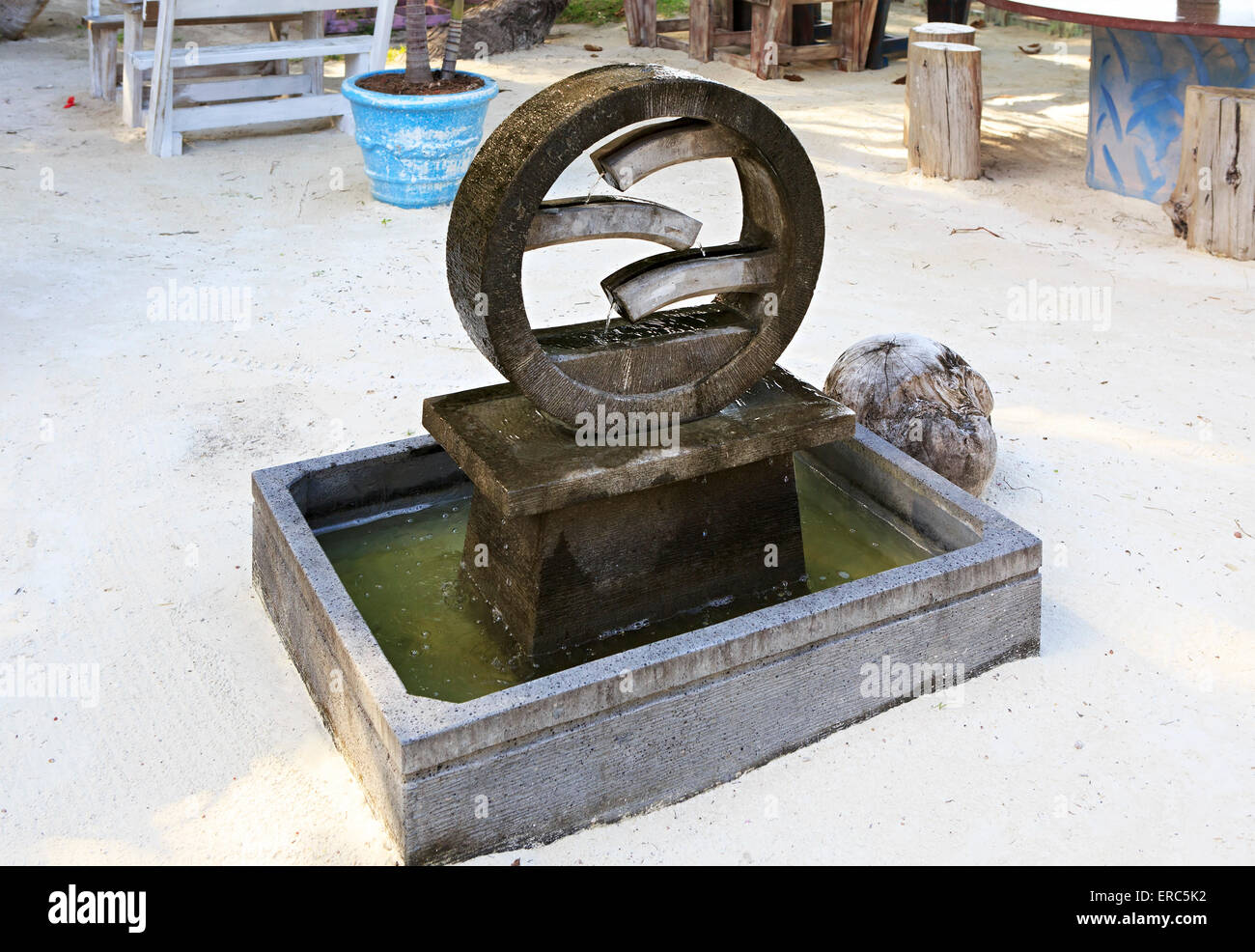 Fountain near Restaurant Cafe des Arts Stock Photo - Alamy