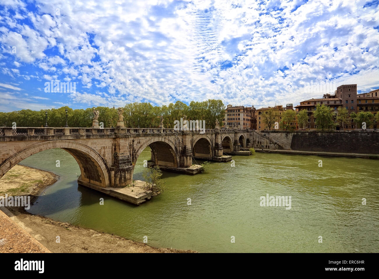 St angelo bridge in rome hi-res stock photography and images - Alamy