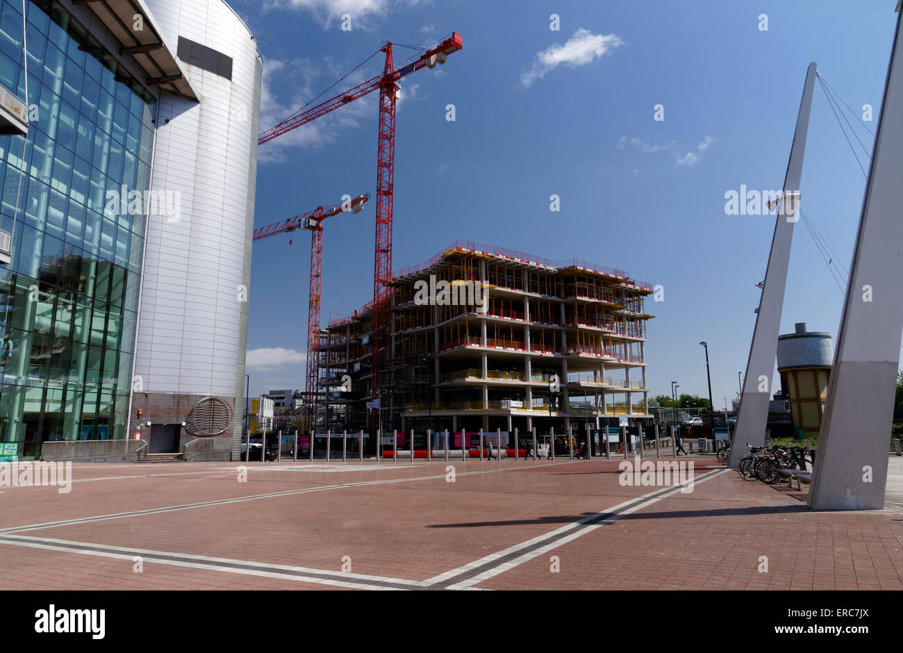 Construction work on the new Central Square Development next to the ...