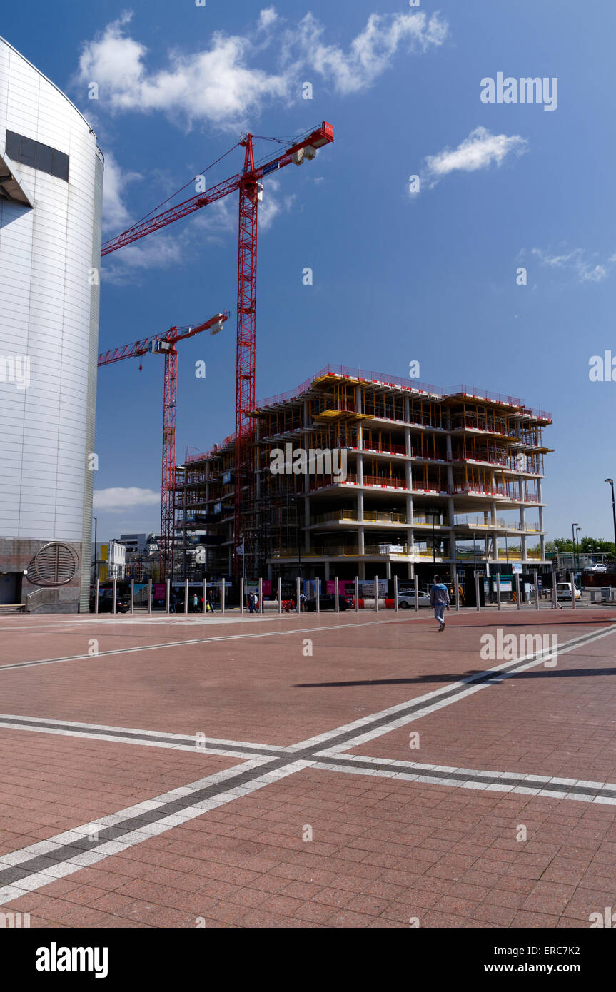 Construction work on the new Central Square Development next to the ...
