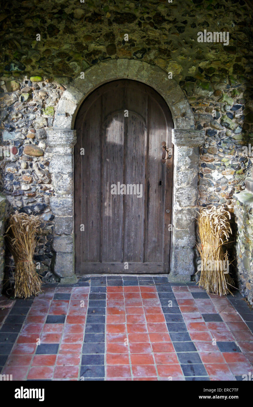 Porch of St. Michael and All Angels Church, Leaden Roding Essex ...