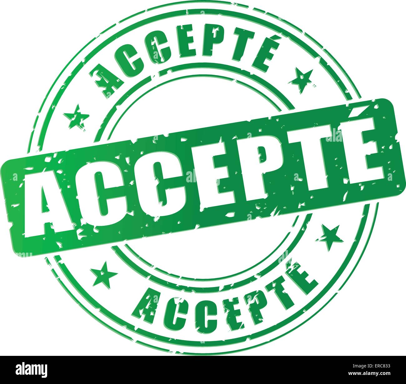 Vector illustration of accepted green stamp icon Stock Vector Image ...