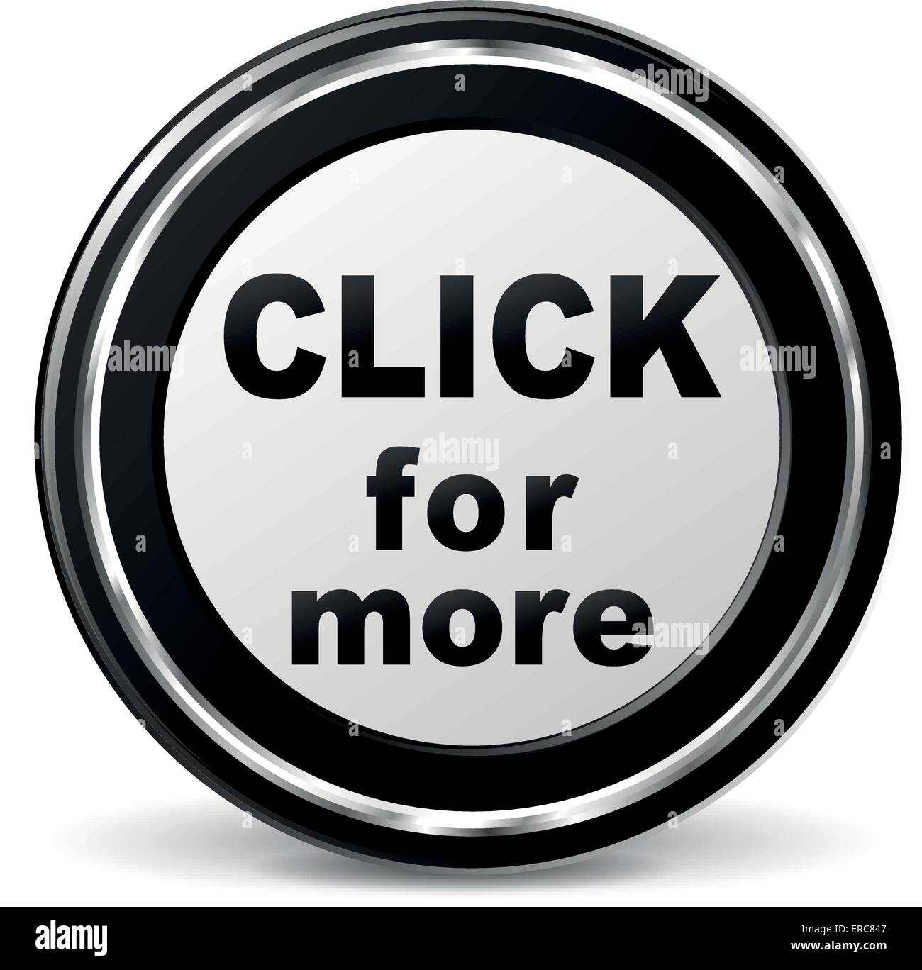 Vector illustration of black and chrome click icon Stock Vector Image ...