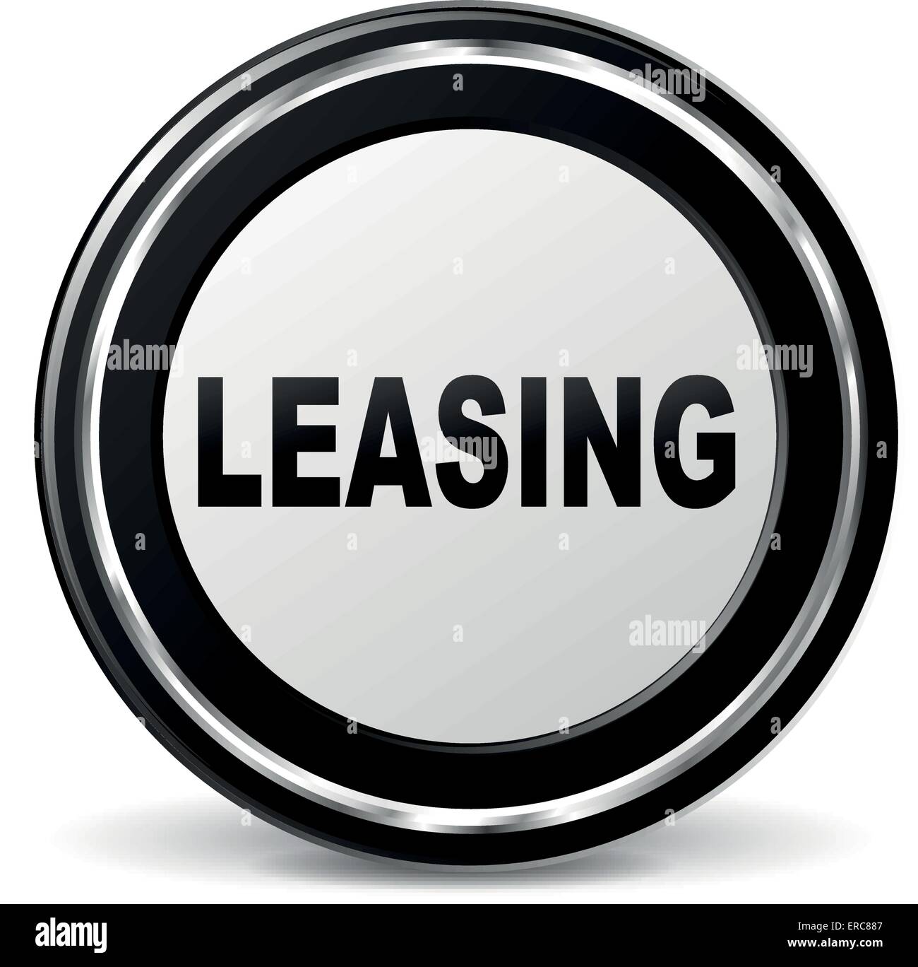 Vector illustration of black and chrome leasing icon Stock Vector Image ...