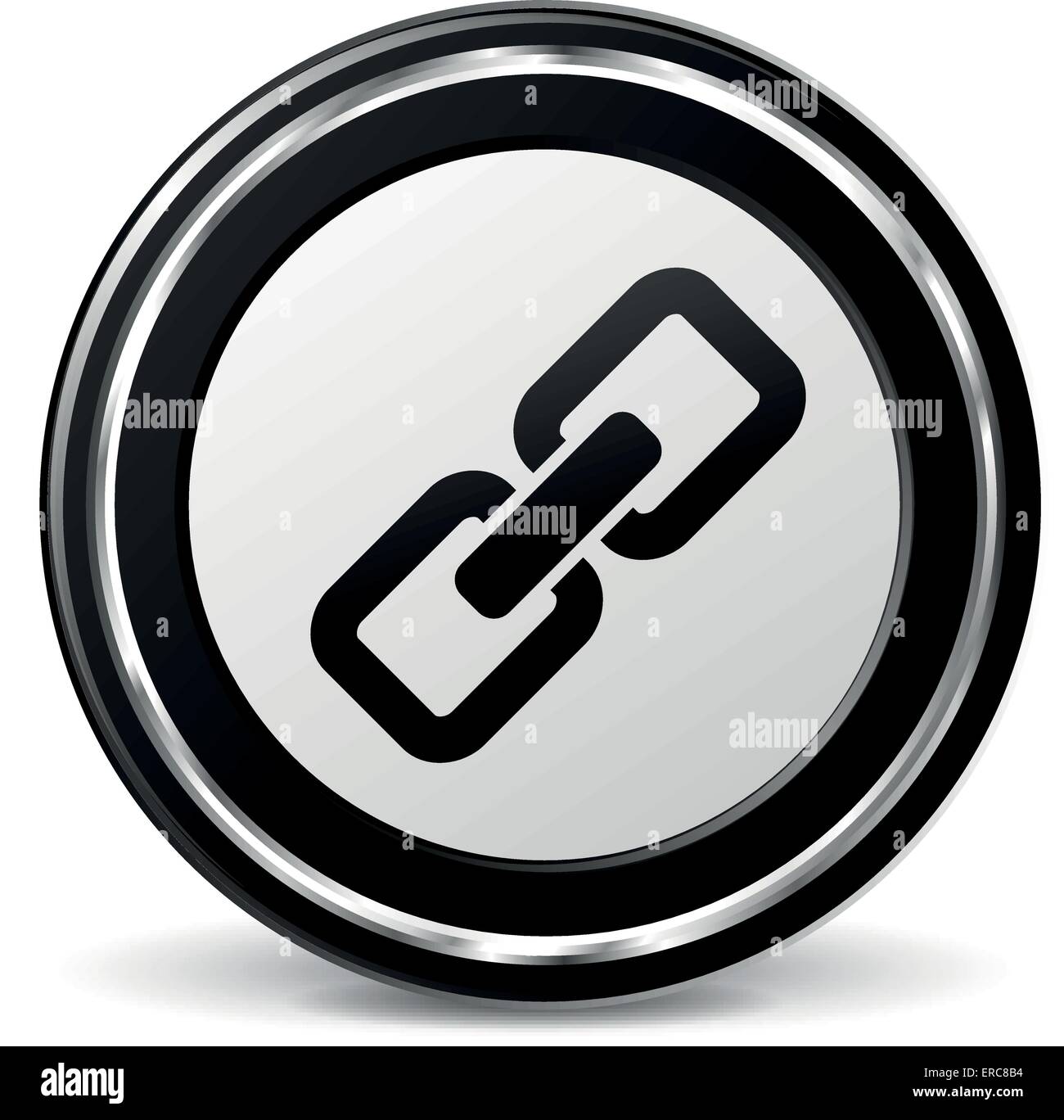 Vector illustration of chrome and black chain icon Stock Vector Image ...
