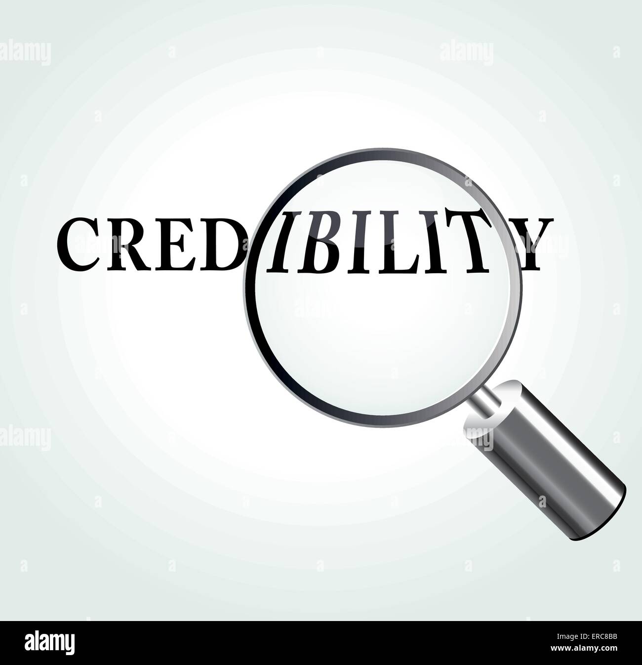 Vector illustration of credibility concept with magnifying Stock Vector ...