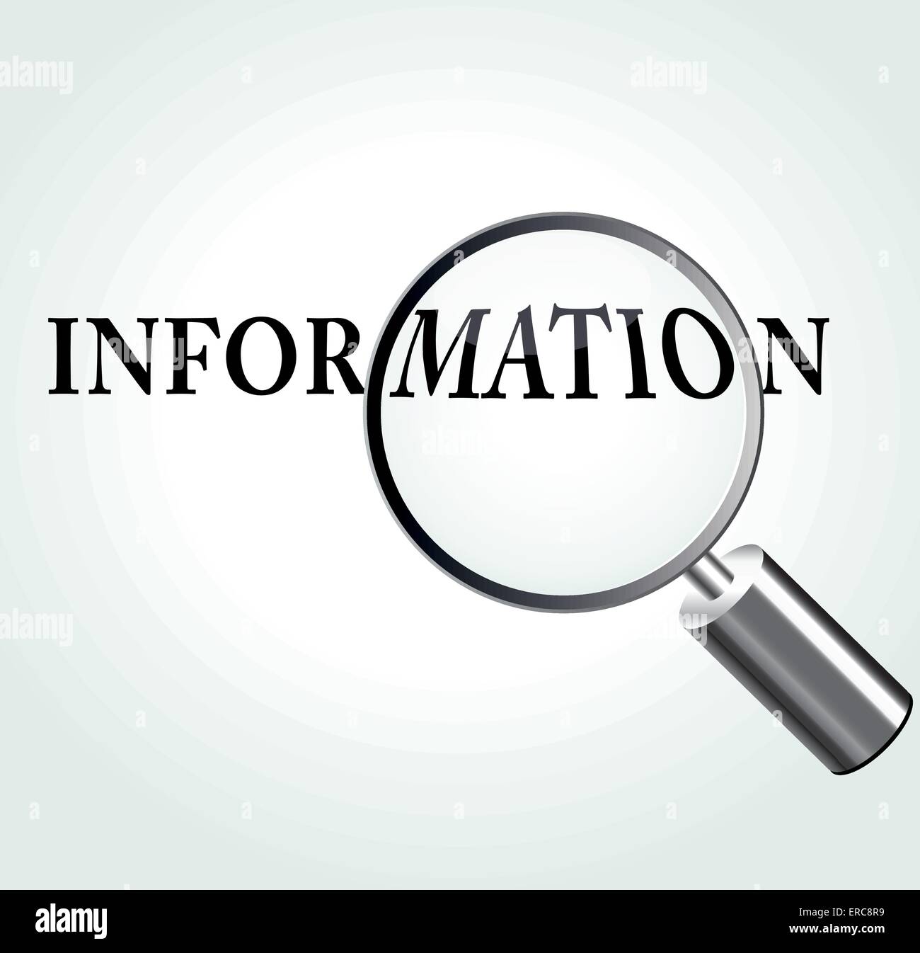 Vector illustration of information concept with magnifying Stock Vector ...