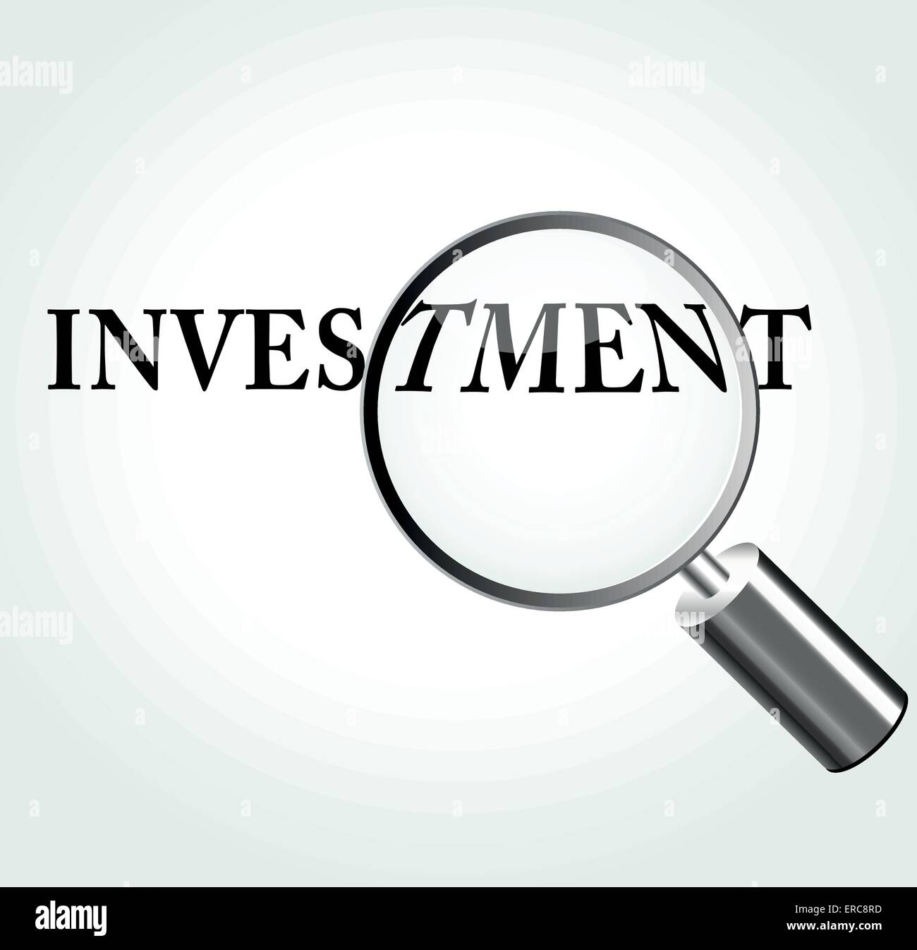 Vector illustration of investment concept with magnifying Stock Vector ...