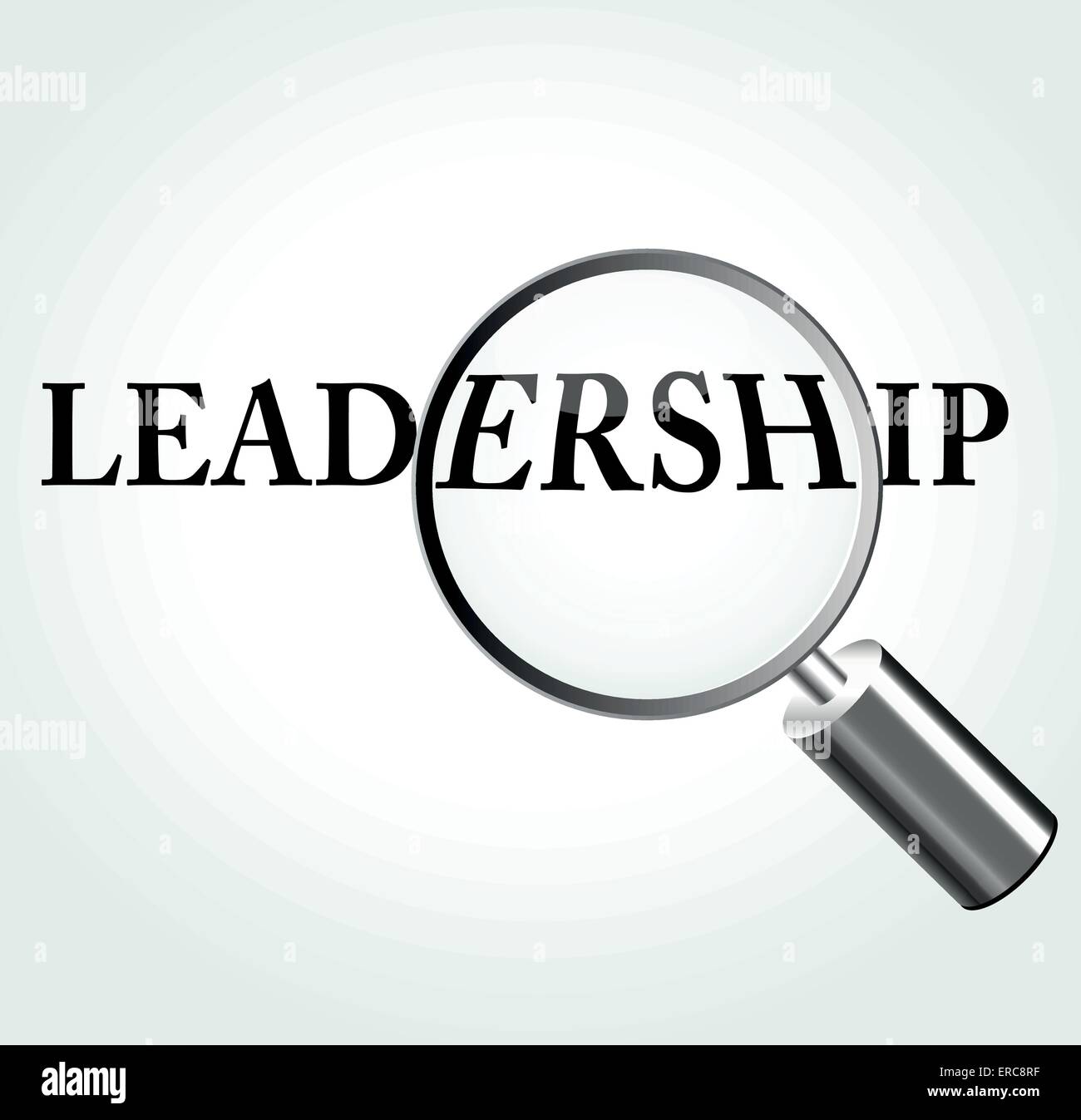 Vector illustration of leadership concept with magnifying Stock Vector ...