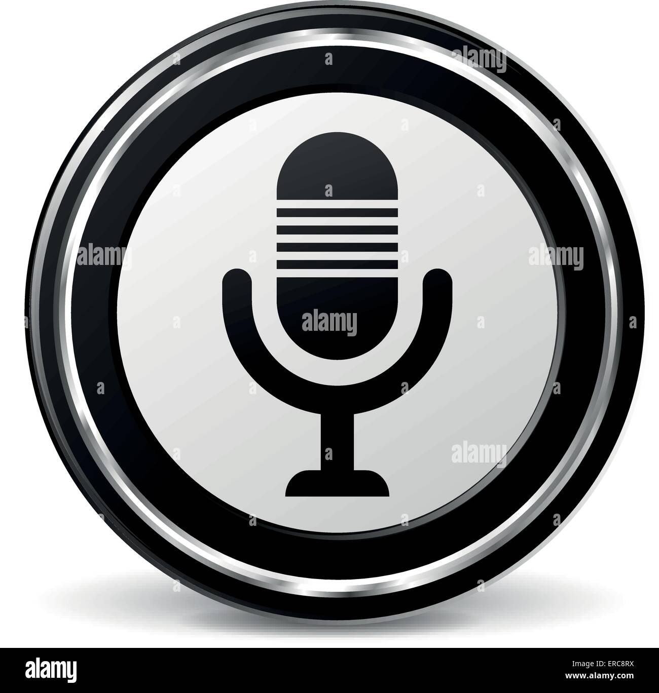 Microphone icon sign round symbol hi-res stock photography and images ...