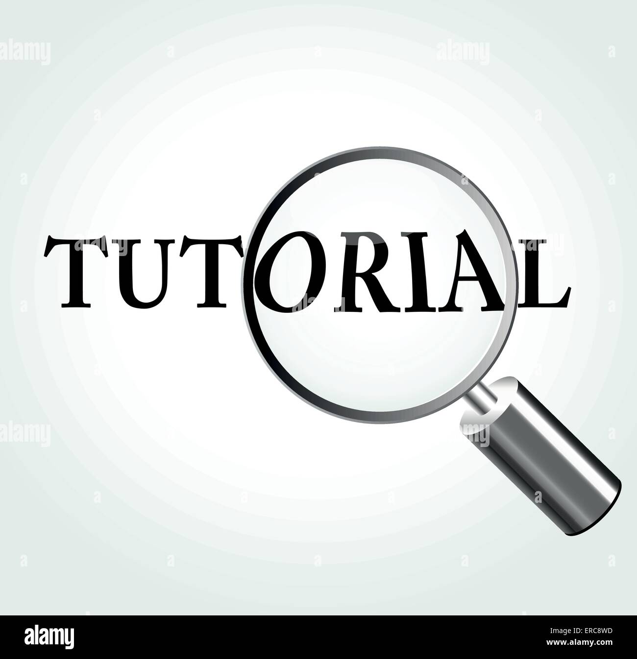 Vector illustration of tutorial concept with magnifying Stock Vector ...