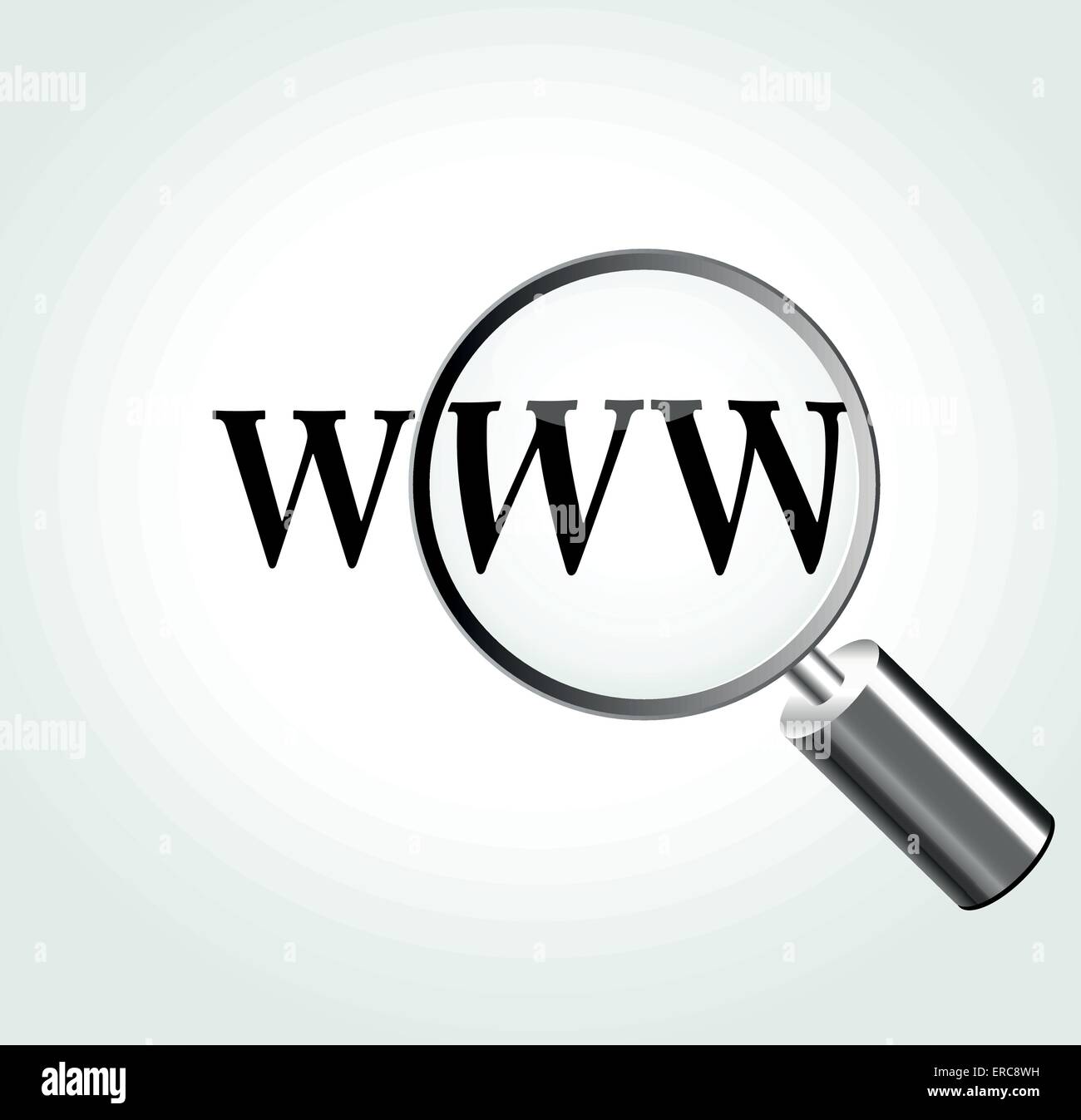 Vector illustration of web concept with magnifying Stock Vector Image ...