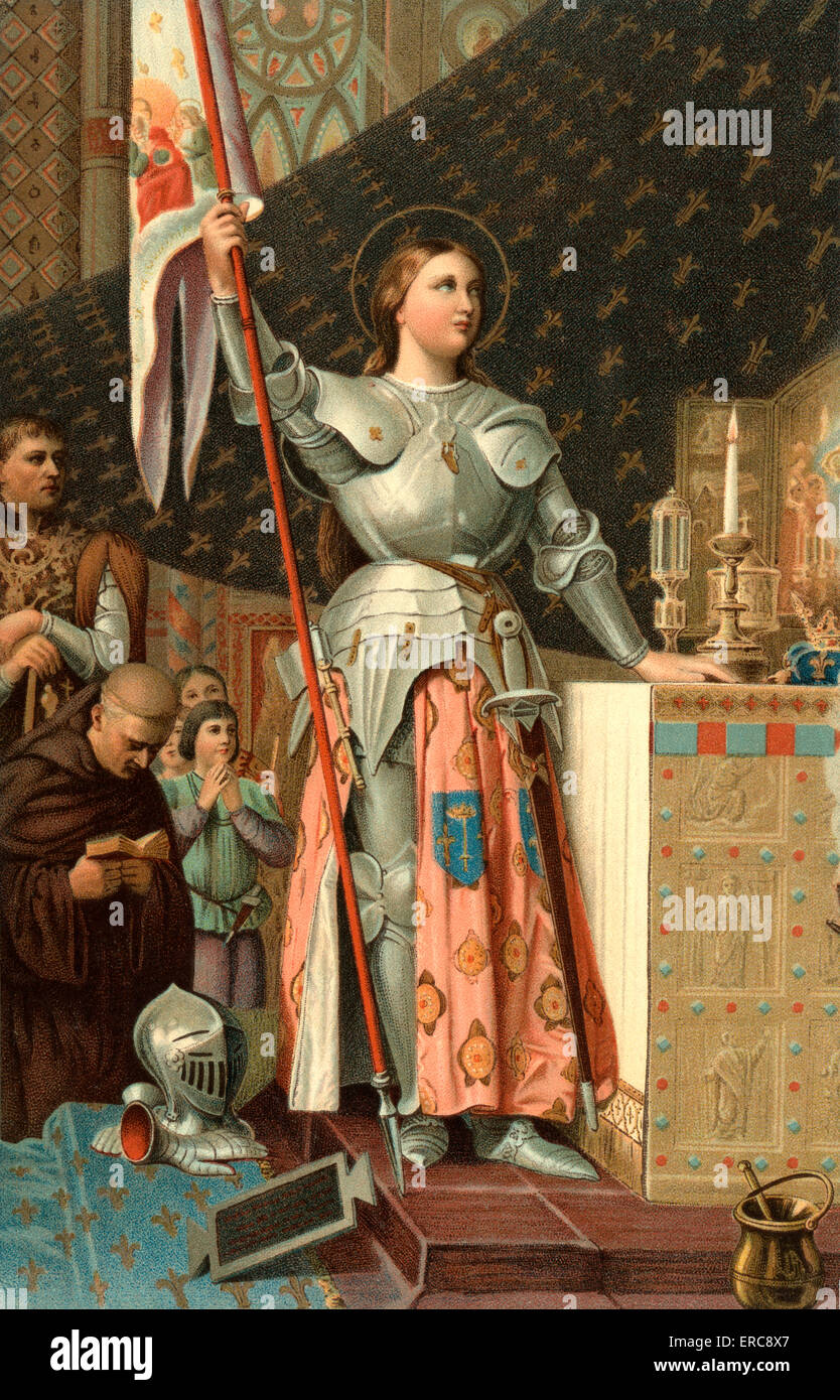 1400s JULY 17 1430 JOAN OF ARC IN ARMOUR WITH HALO AT CORONATION ...