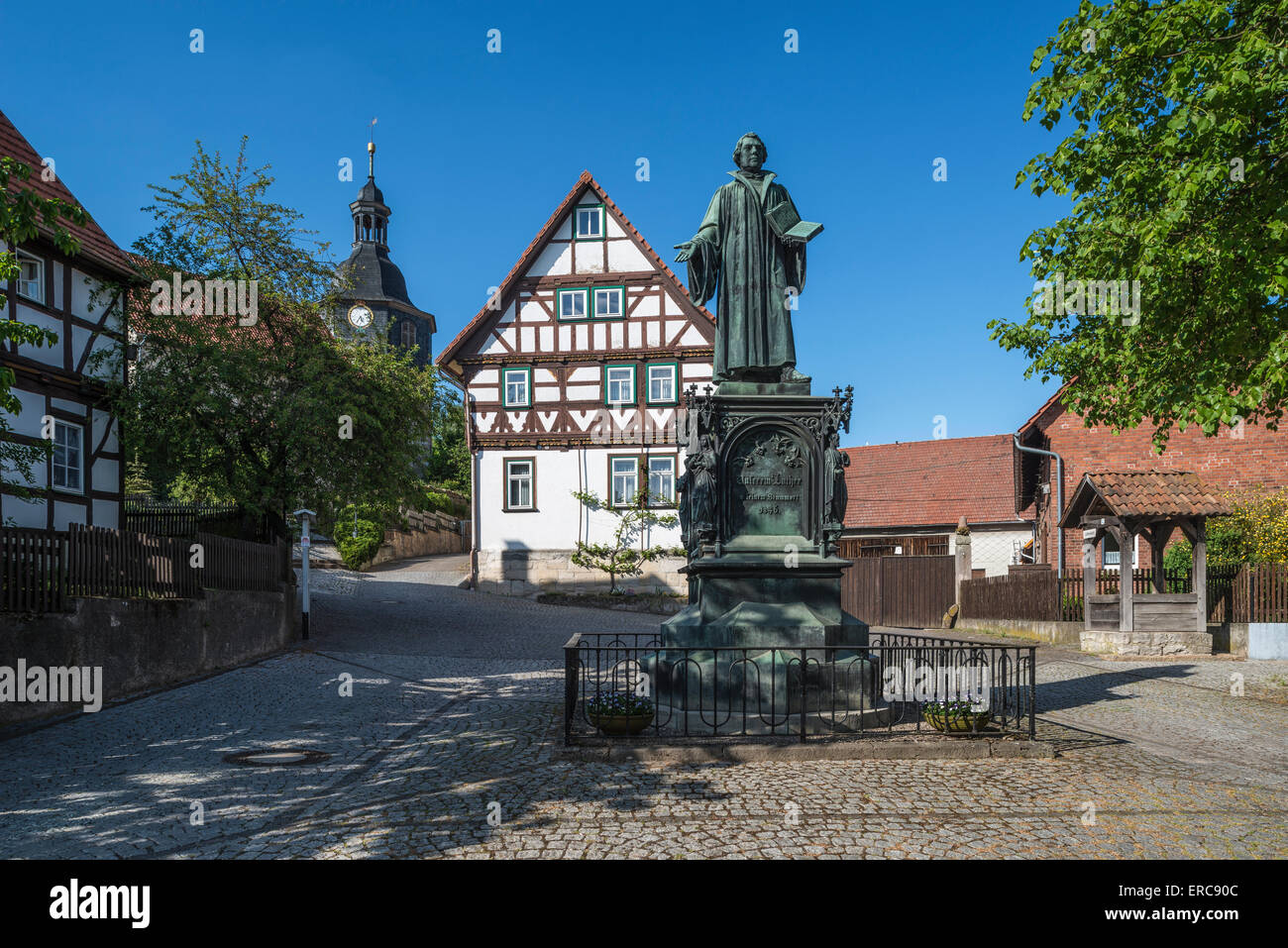 Luther Memorial, inaugurated in 1861, Luther Square, Luther House on ...