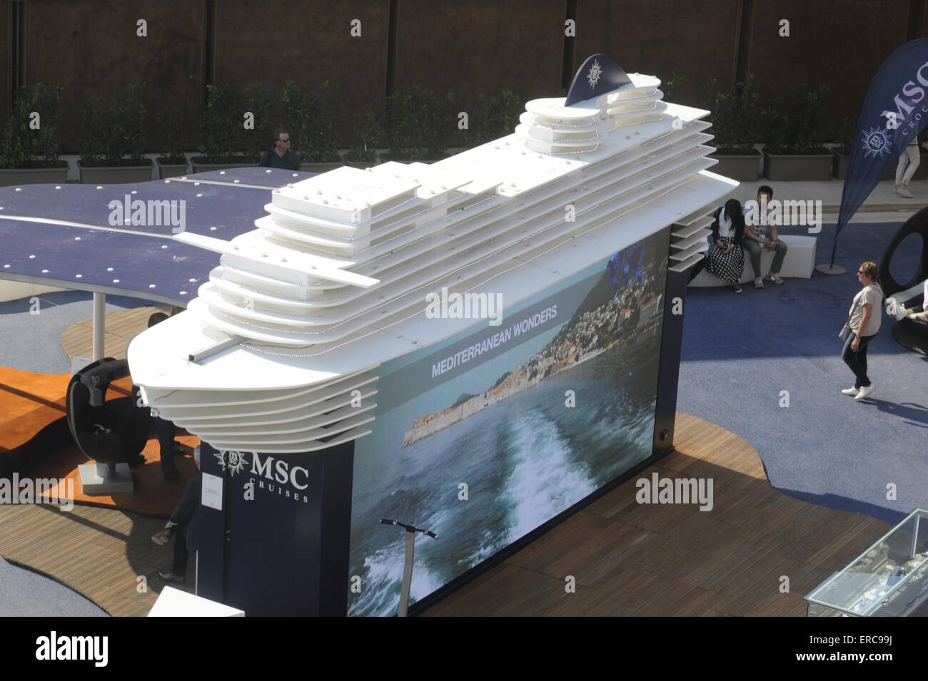 Milan (Italy), World Exhibition Expo 2015, stand of the shipping ...