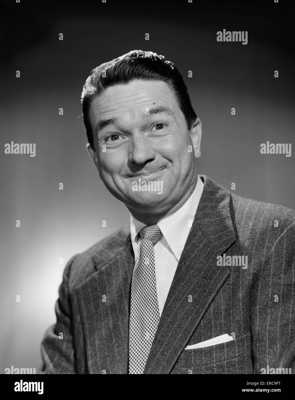 Portrait business executive smiling Black and White Stock Photos ...