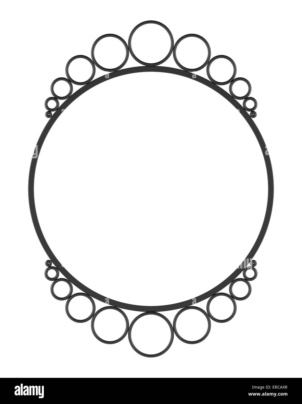 round blank wall mirror frame isolated on white background Stock Photo ...