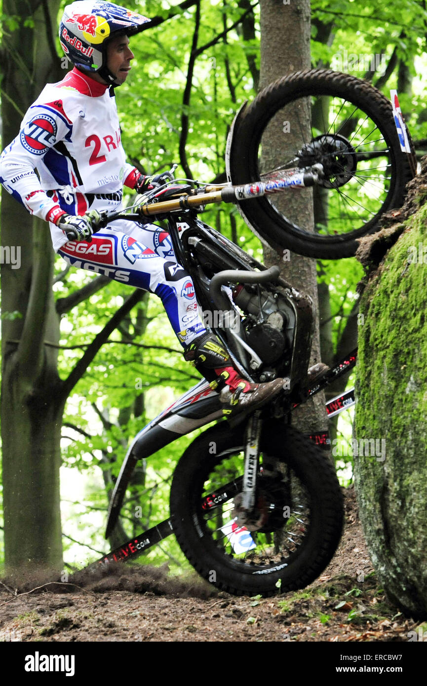 Spanish biker Adam Raga competes at FIM Trial World Championship in ...