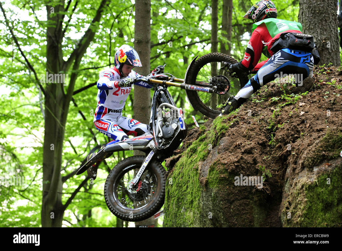 Spanish biker Adam Raga competes at FIM Trial World Championship in ...