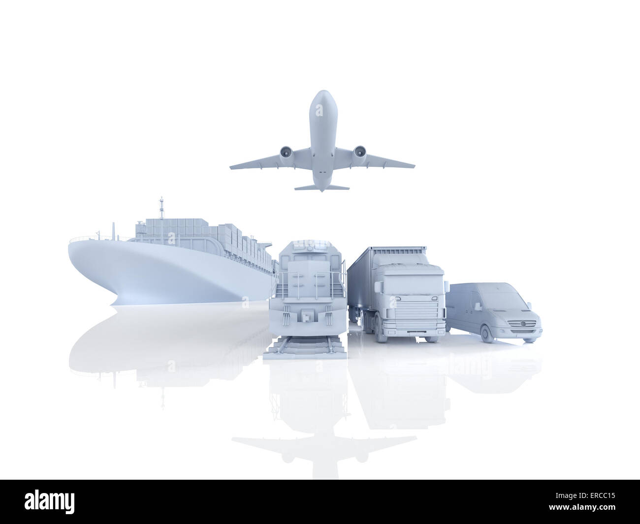 different types of cargo. 3d rendering Stock Photo - Alamy