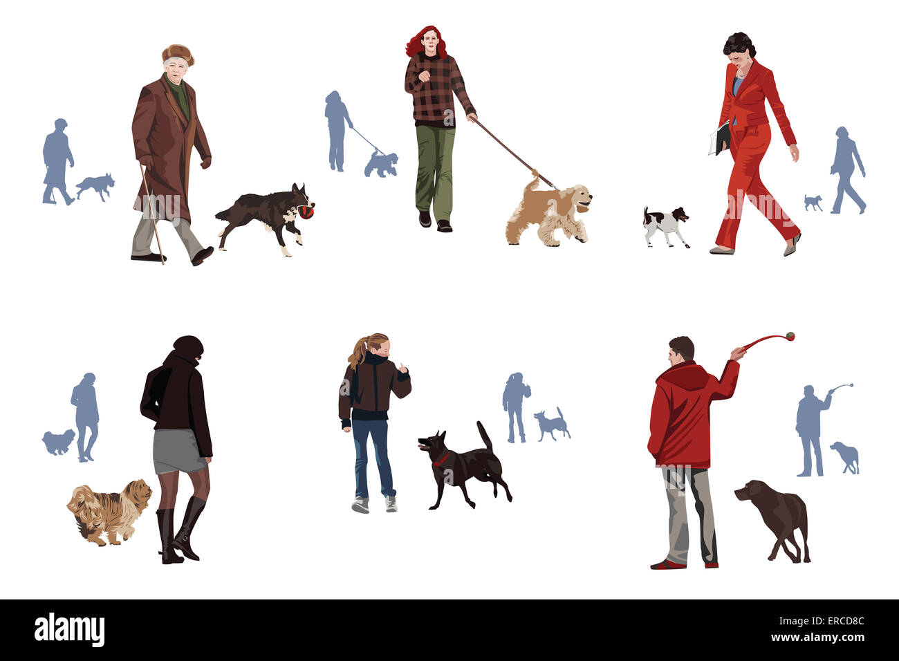 Dogs And humans Stock Photo - Alamy