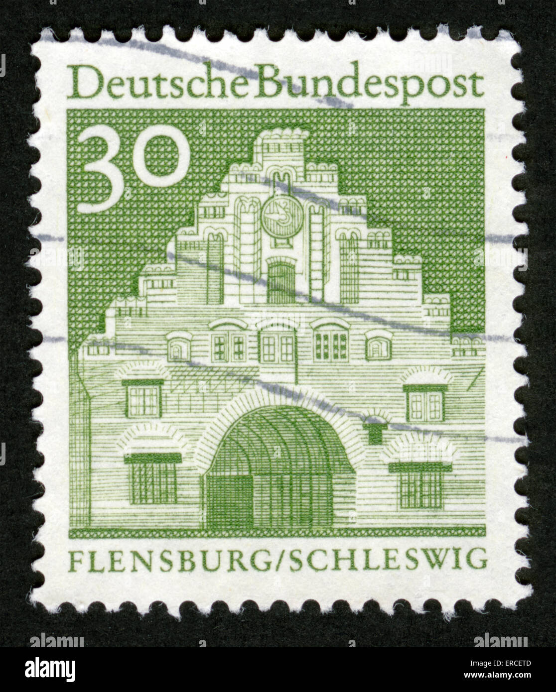 Germany post mark stamp post architecture stamp hi-res stock ...