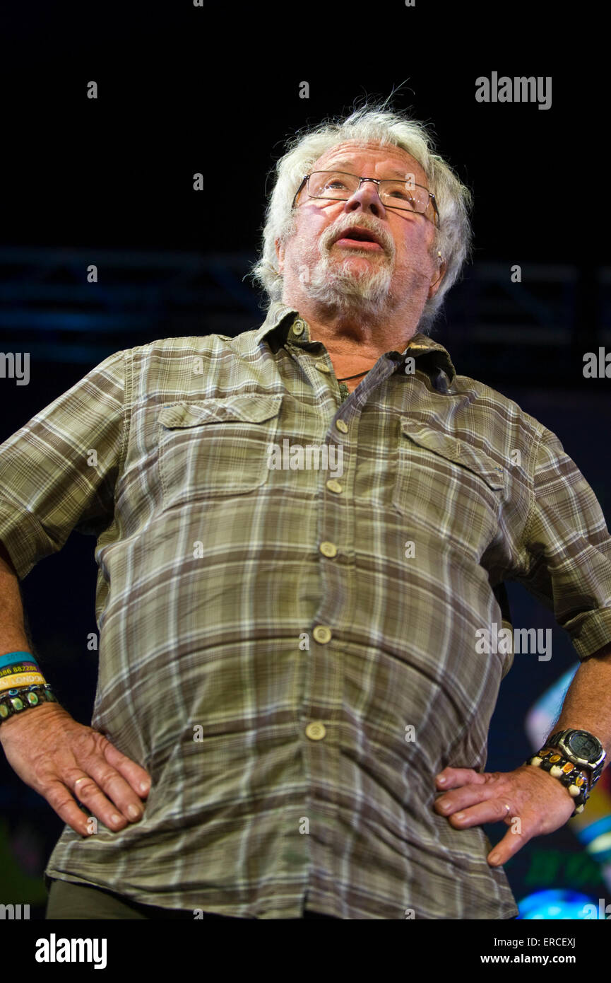 Bill Oddie speaking on stage at Hay Festival 2015 Stock Photo - Alamy