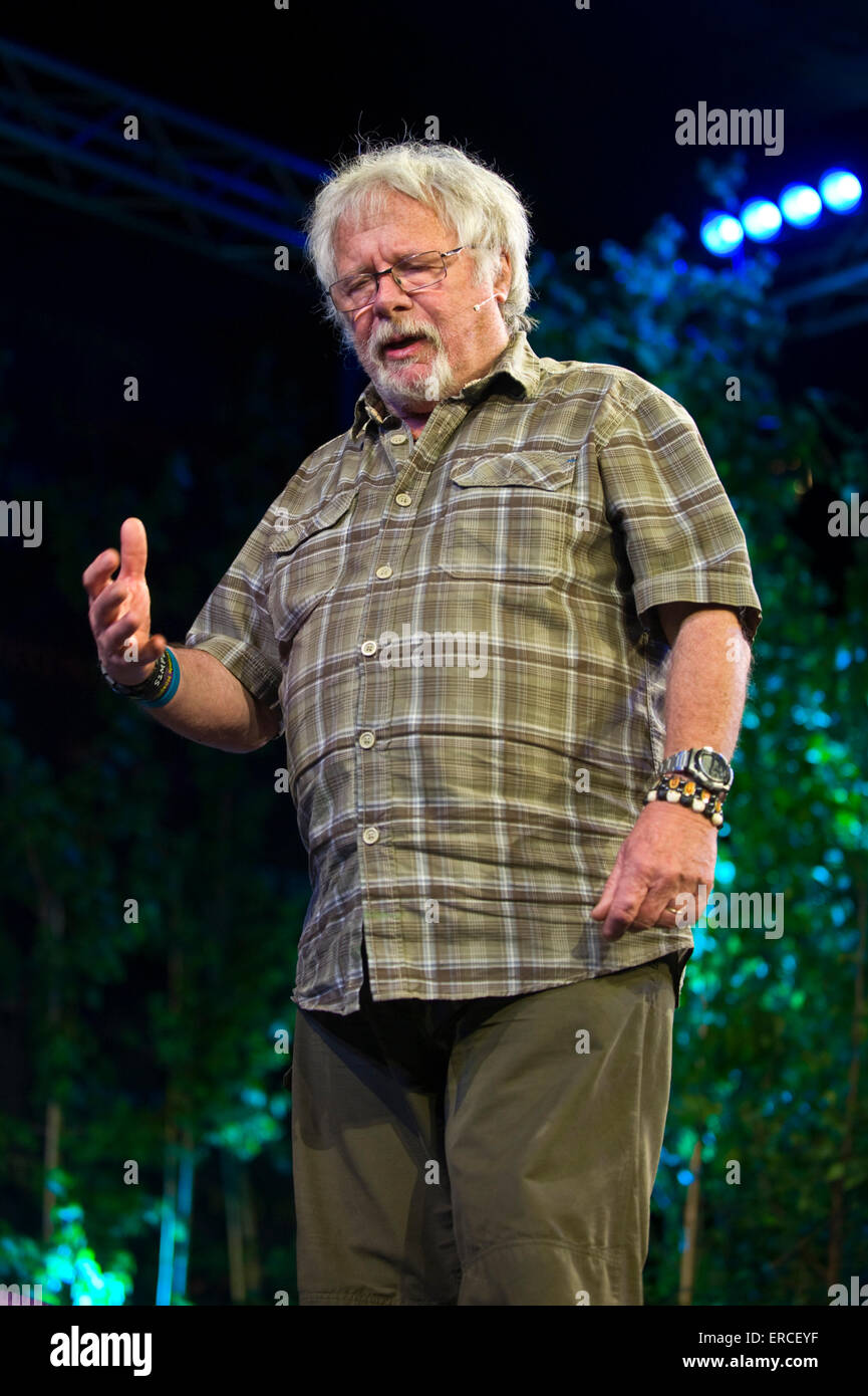 Bill Oddie speaking on stage at Hay Festival 2015 Stock Photo - Alamy