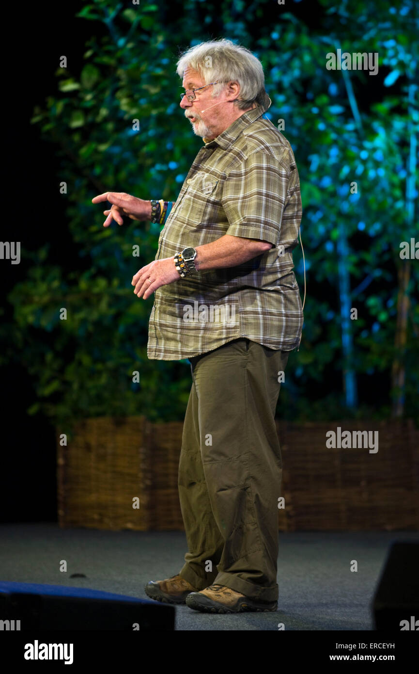 Bill Oddie speaking on stage at Hay Festival 2015 Stock Photo - Alamy