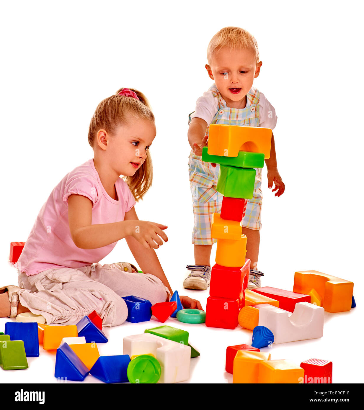 Children play building blocks Stock Photo - Alamy Children play building blocks Stock Photo - Alamy