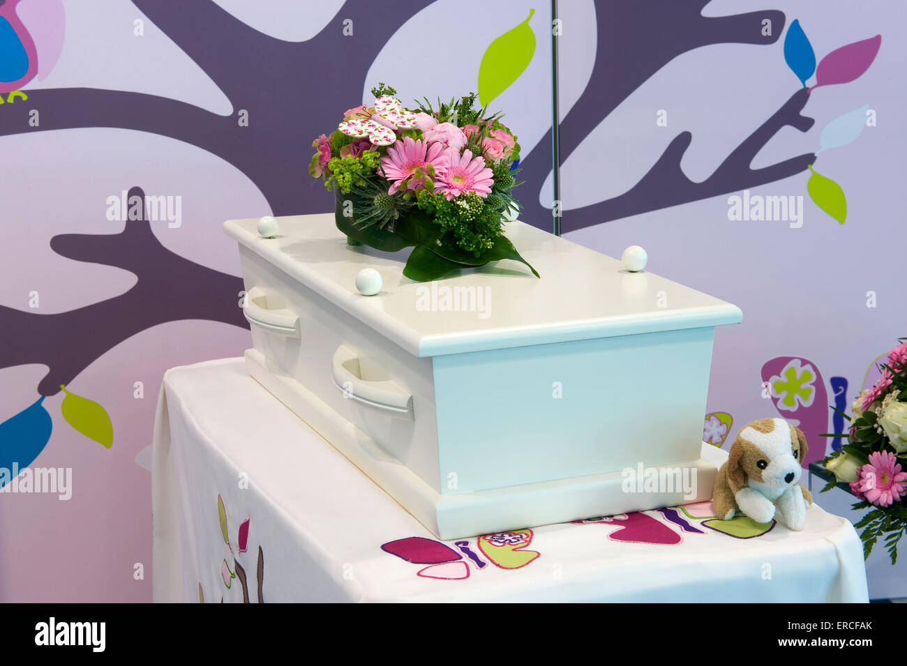 A small coffin for a child in in mortuary Stock Photo - Alamy
