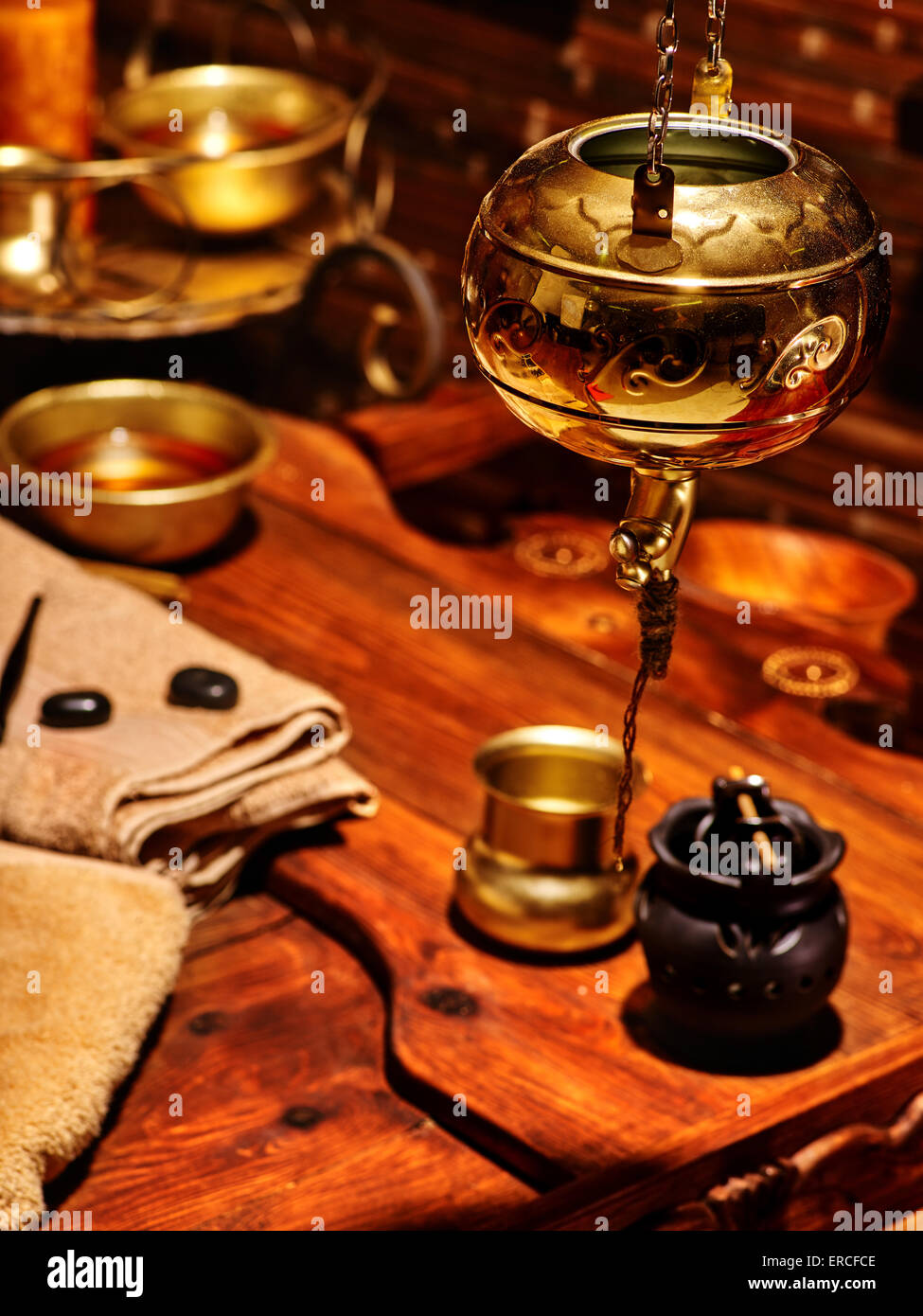 Spa ayurveda india lamp ayurvedic tre hi-res stock photography and ...