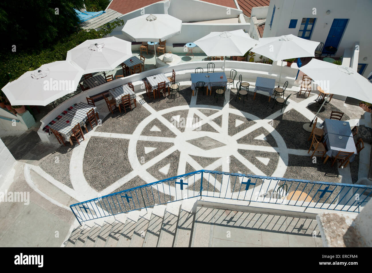 village square "I Porta" at Nikia village, island of Nisyros ...