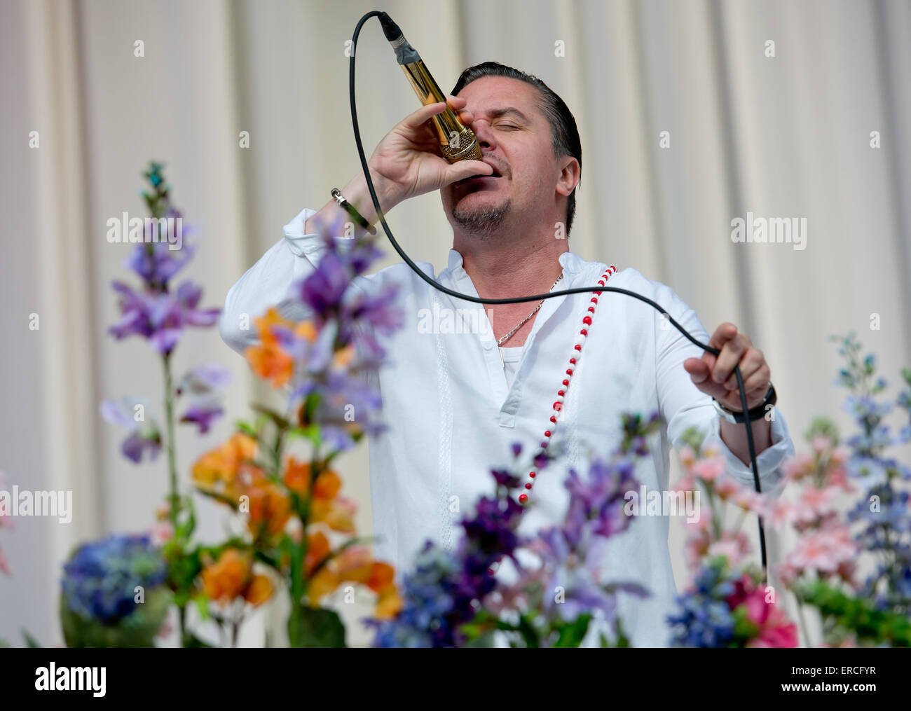US singer Mike Patton of the US band Faith No More performs on stage ...