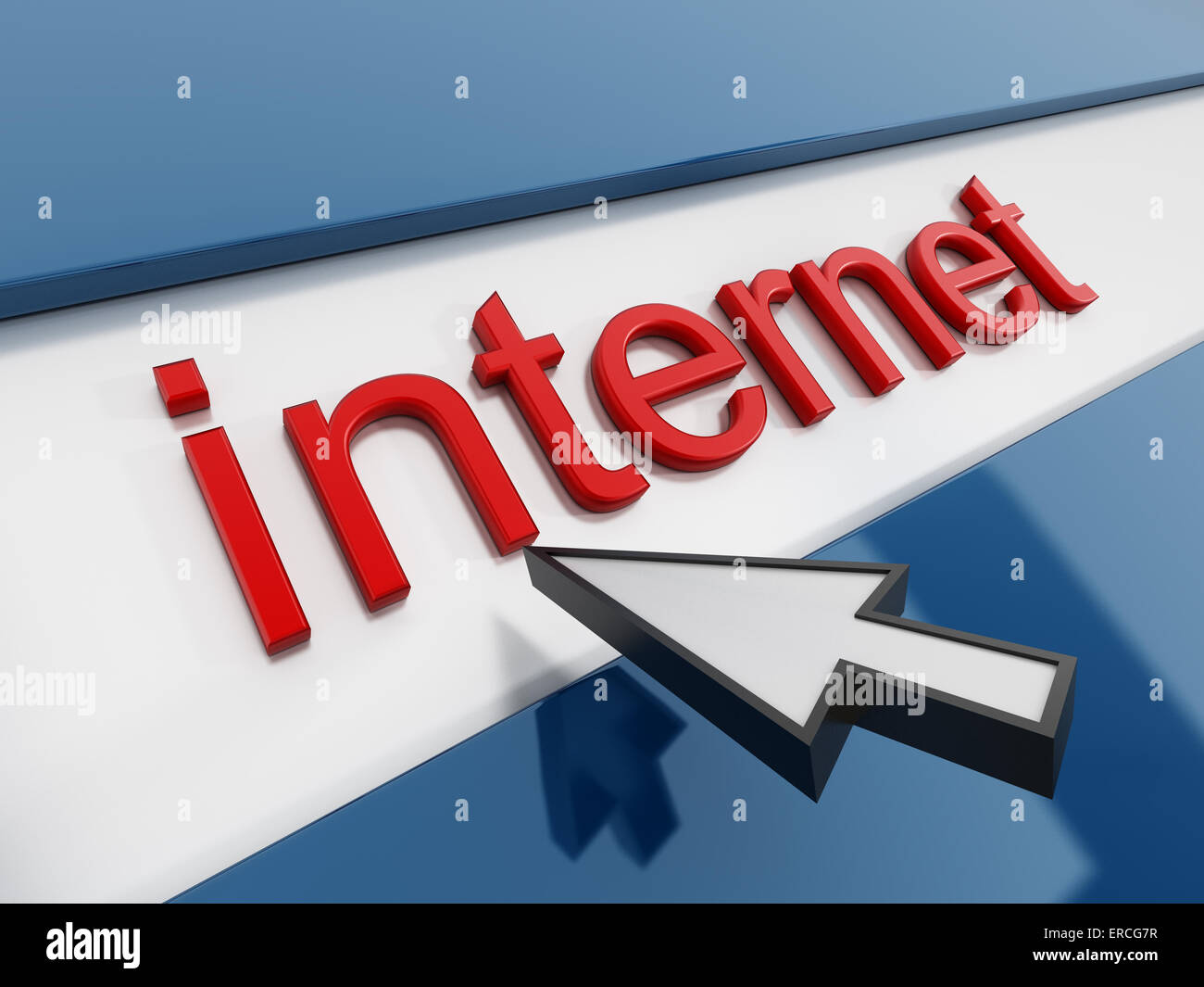 Arrow icon on web browswer interface with internet text Stock Photo - Alamy