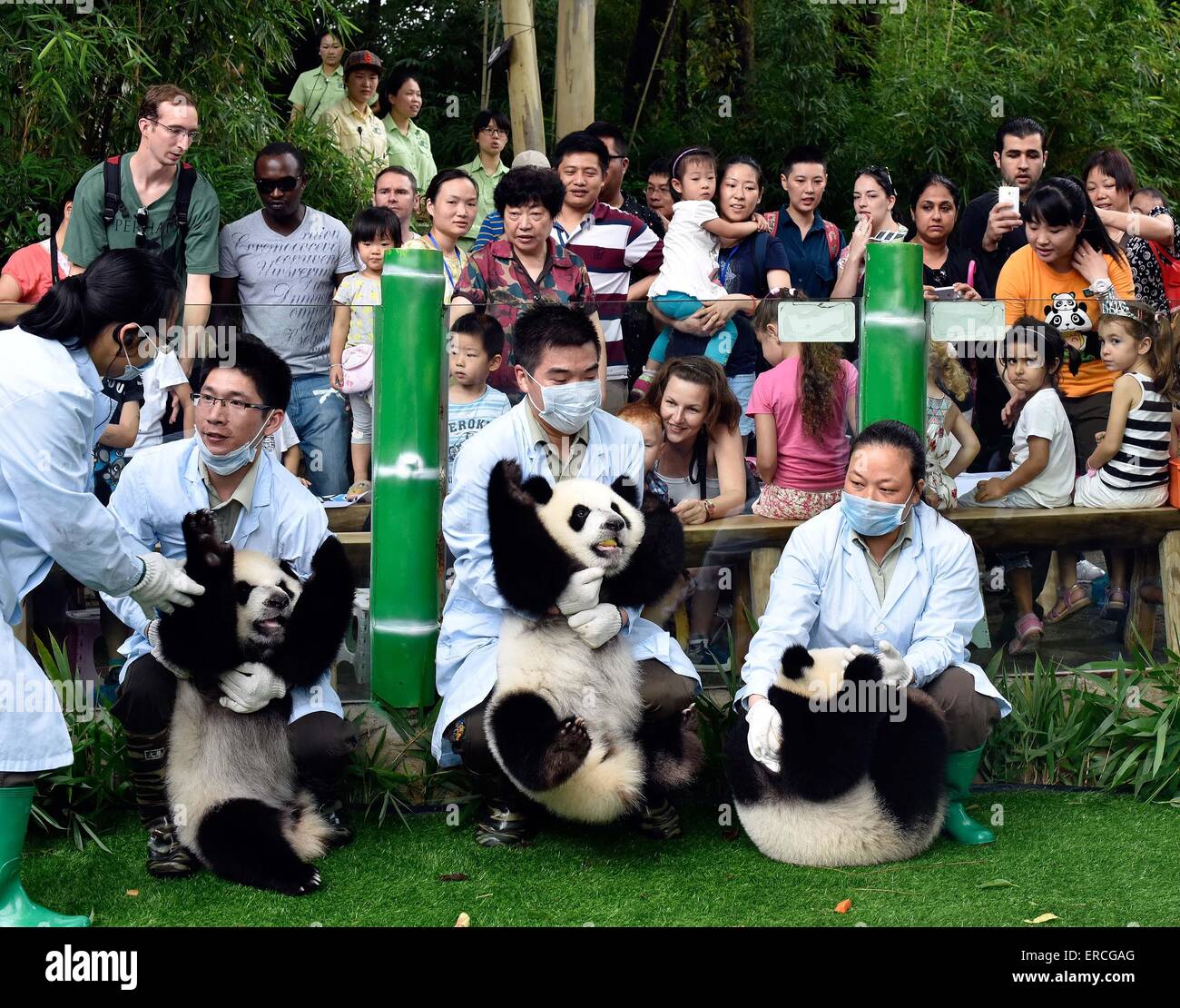 Guangzhou, China's Guangdong Province. 1st June, 2015. Children view ...