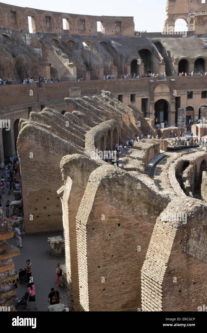 Interior of the Roman Colosseum Stock Photo - Alamy