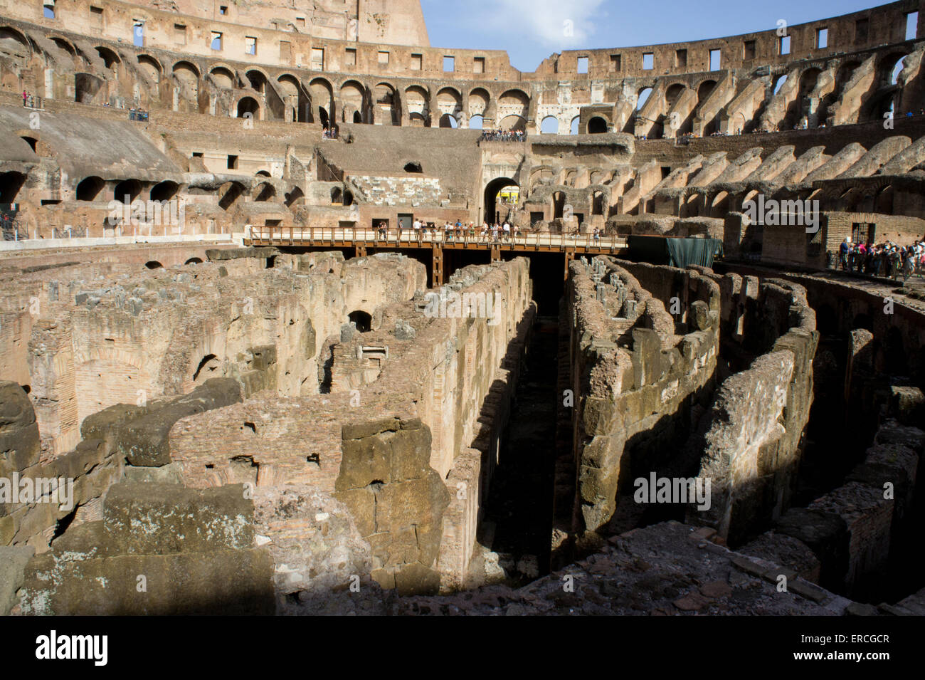 Interior of the Roman Colosseum Stock Photo - Alamy