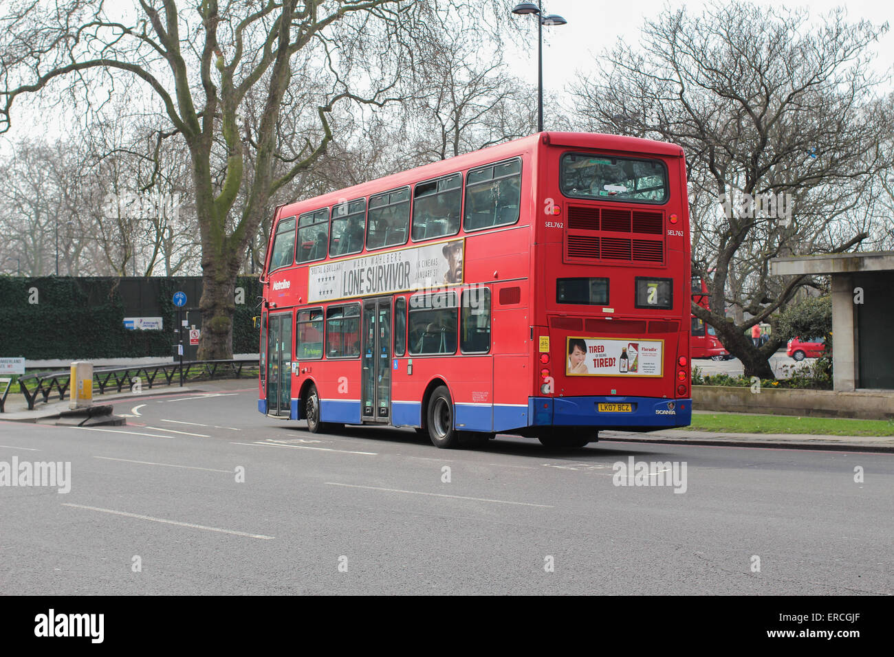 TFL red London buses Stock Photo - Alamy